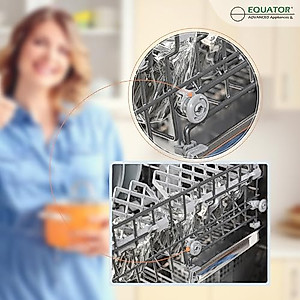 Equator-Europe 24" Built in 14 place Dishwasher with 8 Wash Programs (Black)