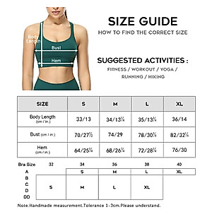 icyzone Sports Bras for Women - Activewear Strappy Padded Workout Yoga Tops Bra (Copper Brown, L)