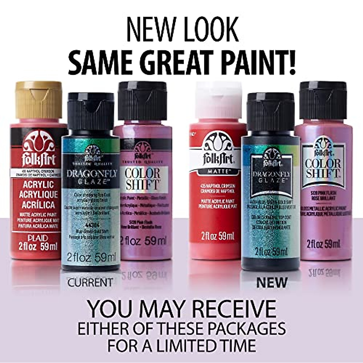 FolkArt Pastel Rainbow Kit, 16 Piece 2 fl oz Premium Acrylic Paint Set Including 14 Matte Shift 1 Dragonfly Glaze Color