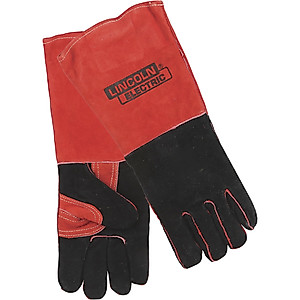 Lincoln Electric Unisex Adult Long Cuff Gloves, Red, One Size