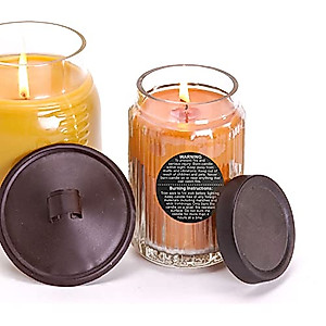 1000 PCS Candle Warning Labels, 1.5inch Round Candle Safety Labels Sticker for Candle Making DIY Candle Jars (Black)