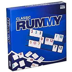 Point Games, Classic Rummy Cube Game, with Full-Size Three Tier Exclusive Folding Playing Racks, 2-4 Players, Great Gift