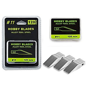 Headley Tools #11 Hobby Knife Blades(Pack of 120),Art Blades Cutting Tool with Storage Case for Craft, Hobby, Scrapbooking, Stencil