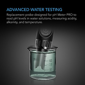 AC Infinity Replacement Probe for pH Meter PRO Kit, Measures Acidity, Alkalinity, and Temperature with ±0.01 pH Accuracy, for Water Hydroponics Plants, Gardening, Aquariums, Swimming Pools