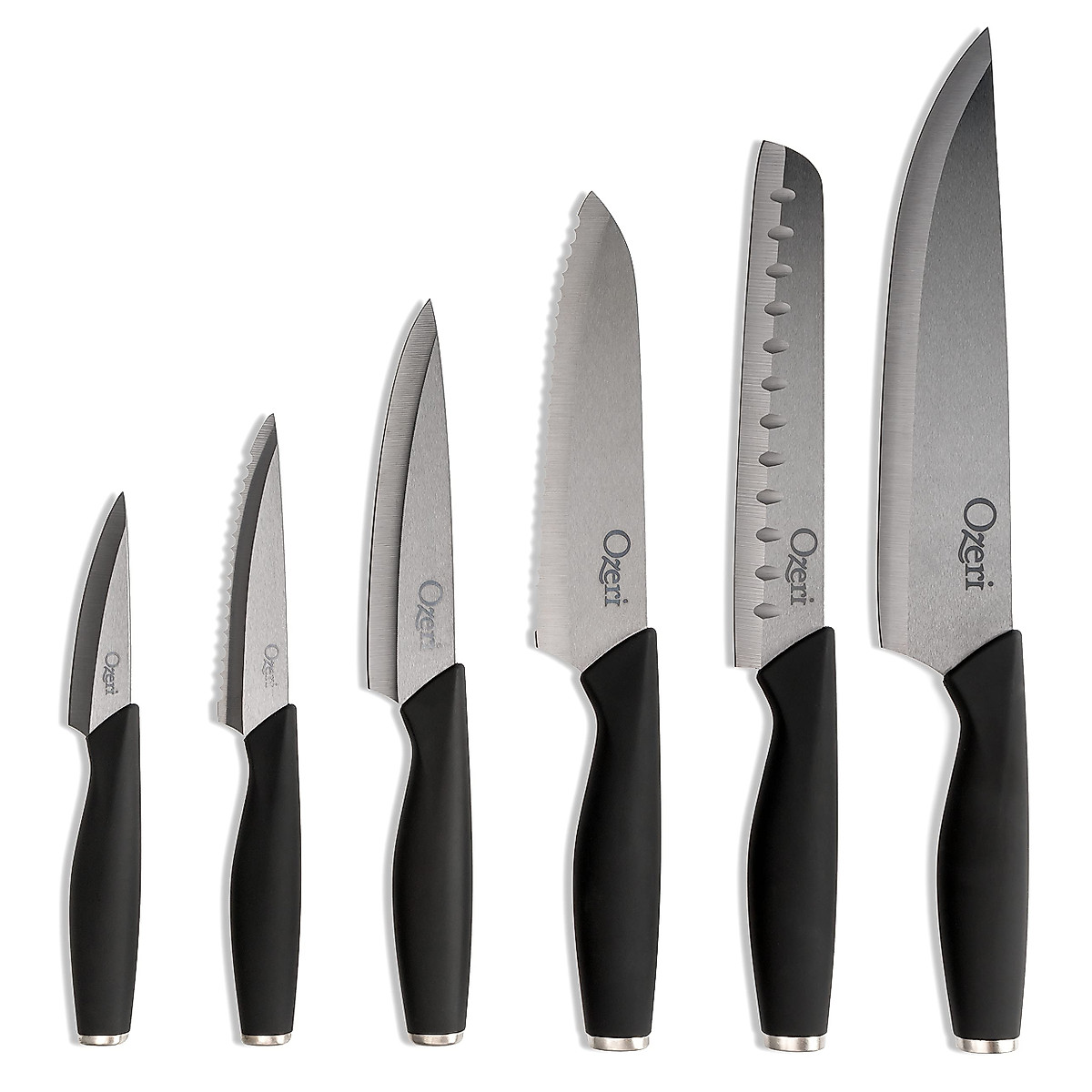Ozeri Elite Chef II 12-Piece Ceramic Knife Set,Black