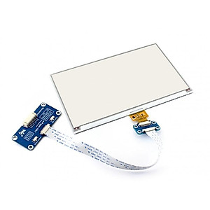 waveshare 7.5inch E-Ink Display HAT (B) 800×480 Pixels 3.3V/5V Red Black White Three-Color E-Paper Display epaper Screen for Raspberry Pi,Jetson Nano,Arduino,STM32, SPI Interface