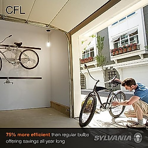 SYLVANIA CFL T2 Twist Light Bulb, 60W Equivalent, Efficient 13W, 850 Lumens, Medium Base, 2700K, Soft White - 8 Pack (26363)