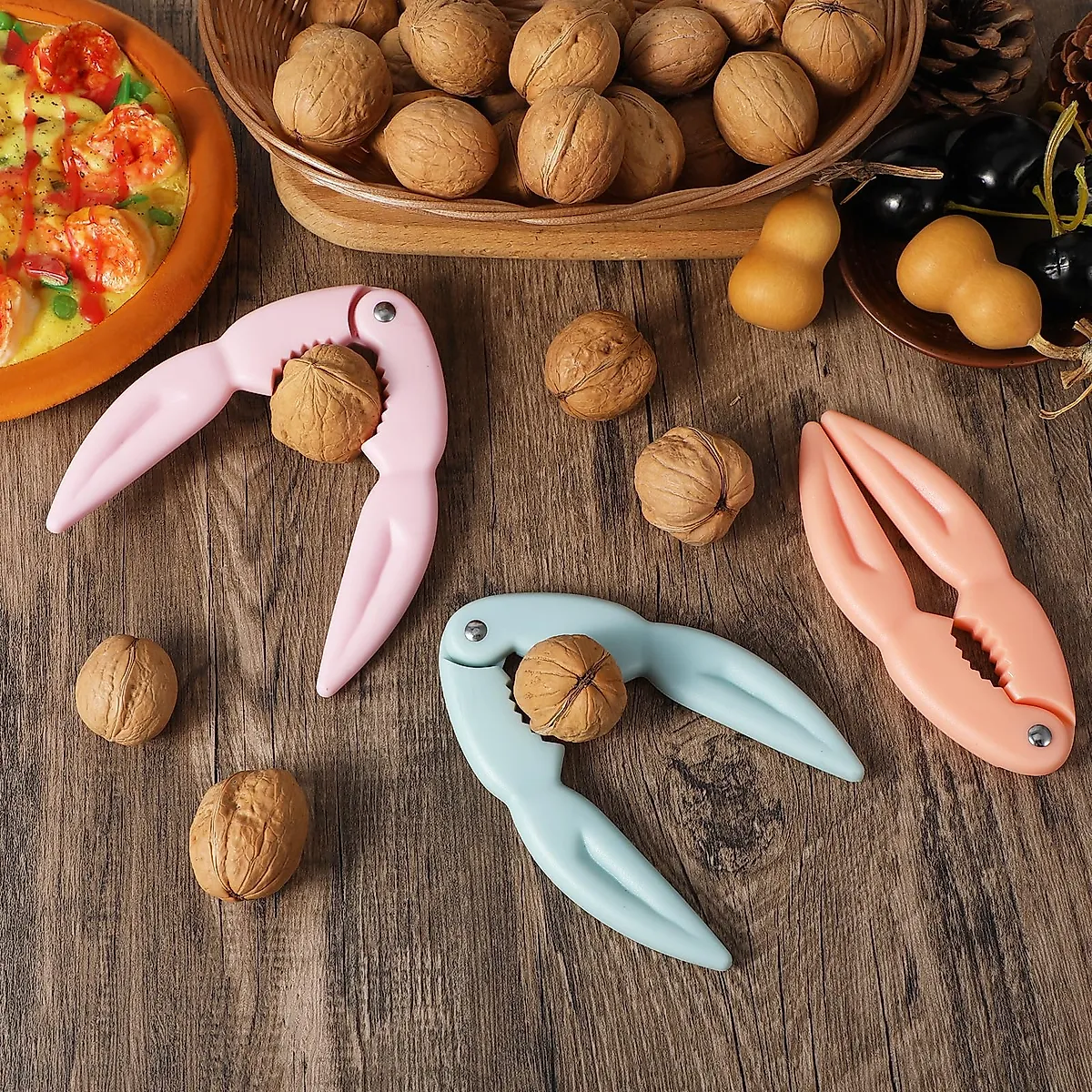 Mabor 4Pcs Crab Leg Cracker Tool Colored Crab Leg Tools Crab Legs Utensils Snow Crab Claw Crackers Efficient Lobster Crackers Crab Tools for Eating Efficient Crab Shell Cracker