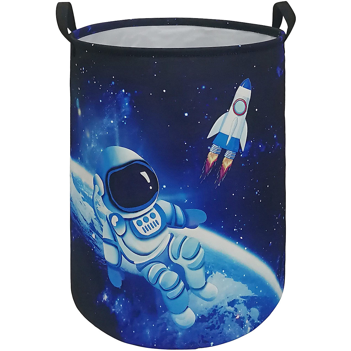 MAIZMZ Storage Bins Toys Box Kids Hamper Laundry Basket Canvas Collapsible Baby Gift Organizer Bin for Nursery Home/Dorm/Kitchen/Pet/Office/Closet/Shelf/(spaceman)