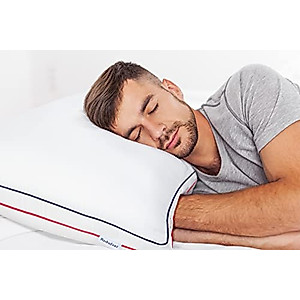 Bedufsar Bed Pillows King Size Set of 2, Hotel Quality Firm and Supportive Gusseted Pillows for Side and Back Sleepers, Cooling Down Alternative Fluffy and Soft Pillow (20x34 in)