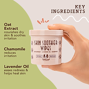 Natural Dog Company Skin Soother Bundle, (1) Dog Skin Wipes, 50 Count, (1) Travel Stick, 0.15 oz., Allergy and Itch Relief for Dogs, Dog Moisturizer for Dry Skin, Dog Lotion