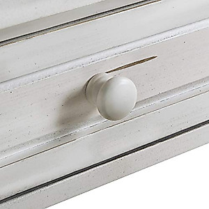 Goohome 64" Long Extra-Thick Console Table Sofa Table with 3 Drawers and Bottom Shelf, Open Countertop, Retro Mediterranean Style Solid Wood Accent Entryway Table for Hallway Living Room