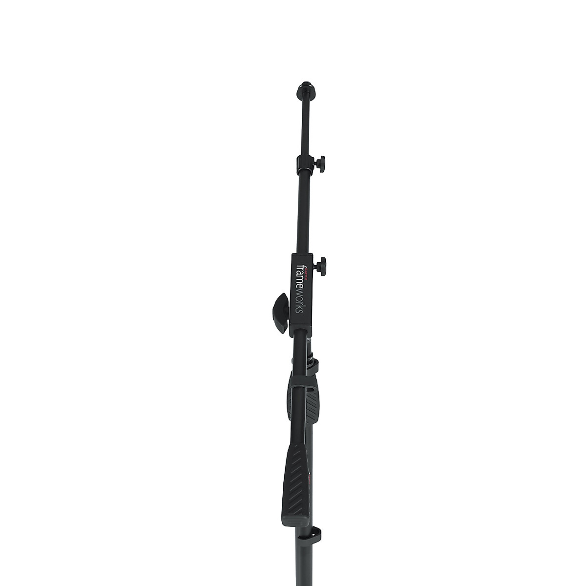 Gator Frameworks Tripod Mic Stand with Soft Grip Twist Clutch, Boom Arm, and Both 3/8" and 5/8" Adapters; Min/Max Height - 6"/99" (GFW-MIC-2020),Black