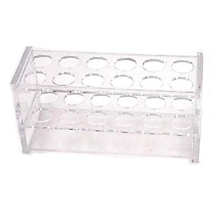 Driak Two Layers 12 Sockets Plastic Test Tubes Rack Testing Tubes Holder Used for 25ml Centrifuge Tube