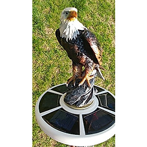 Eagle on Display Flagpole Topper Finial Ball - Hand Painted USA Realistic Lifelike