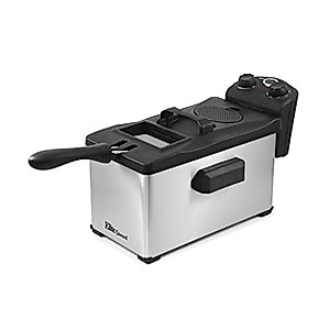 Elite Gourmet EDF-3500# Electric Immersion Deep Fryer. Removable Basket, Timer Control Adjustable Temperature, Lid with Viewing Window and Odor Free Filter