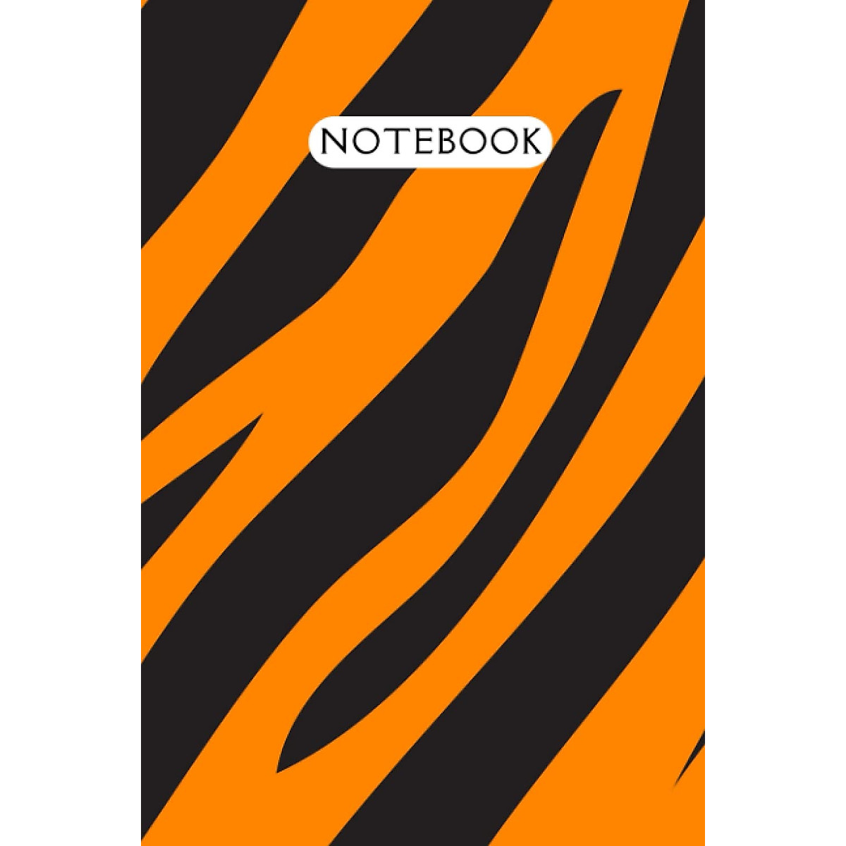 Tiger Notebook A5: Tiger Print Notebook Tiger Stripe Notebook Tiger Journal Animal Print Notebook 120 Lined Pages 6" x 9"