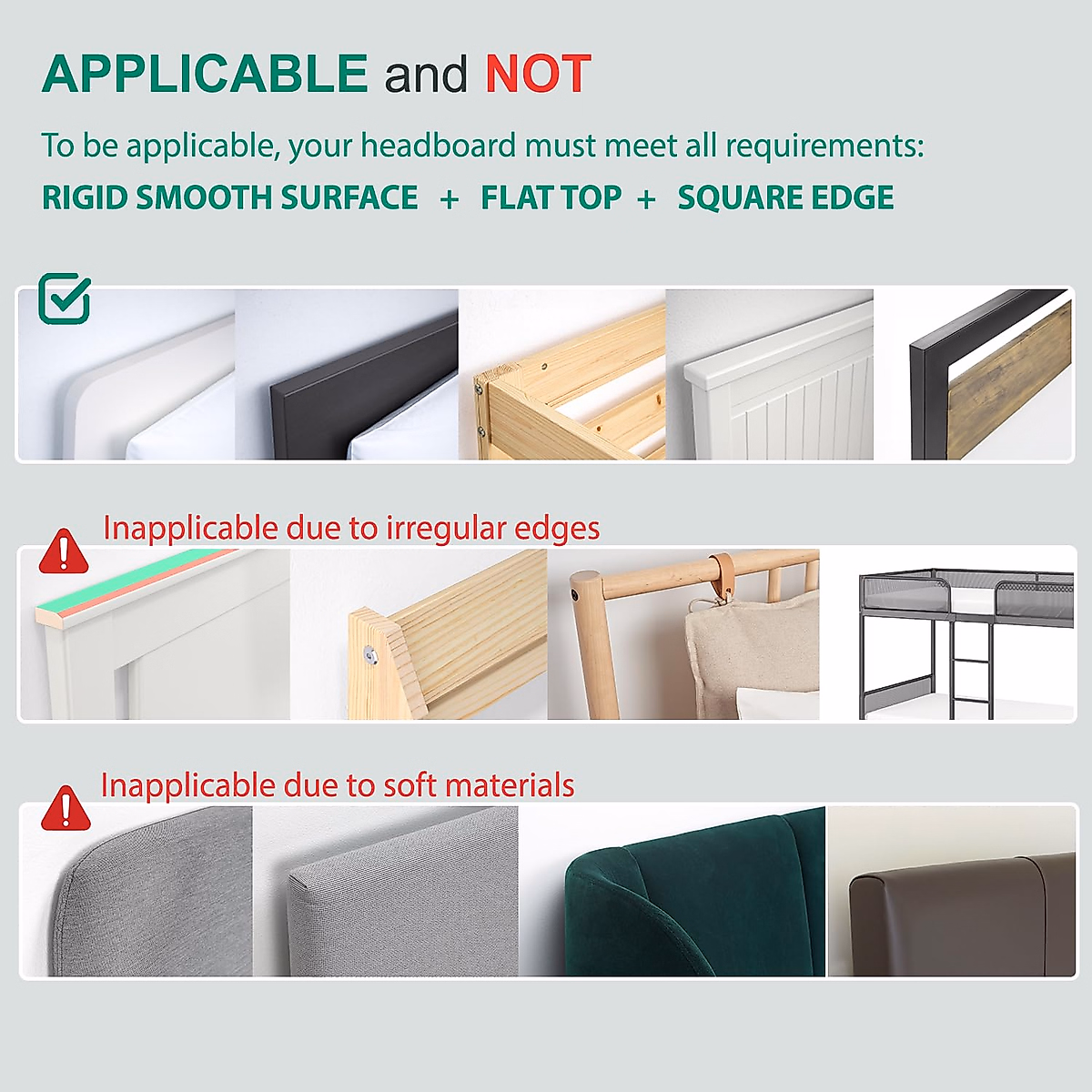 Floating Bed Headboard Shelf, Modern Simple Design, Bedside Storage Organizer for Bedroom, Dorm Room. Perfect Substitute for Night Stand.