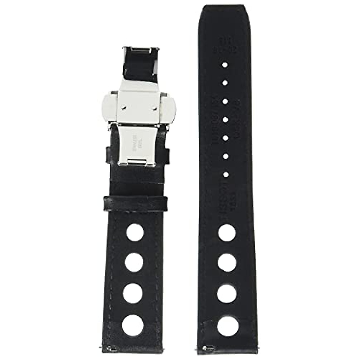 Tissot T852037163 20mm Lug Black Leather Strap