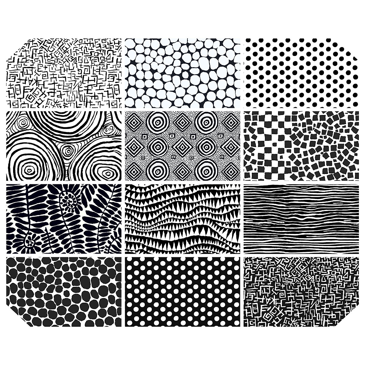 Kaffe Fassett Collective- Black and White Precuts | Saturday Stash Layer Cake