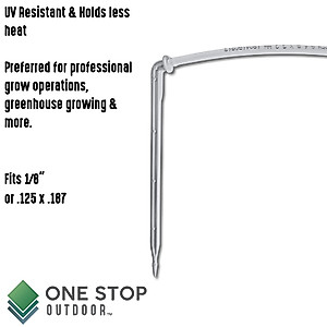 White Drip Irrigation Micro Distribution Poly Tubing 1312' Foot Roll (Size 1/8" or .125 x .187) Professional Grower, Greenhouse & Hydroponics Grade (1300' Foot Roll White Tubing)