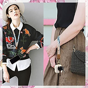 Cell Phone Lanyard, Detachable Keychain Wristlet Phone Strap Lanyard Crossbody Neck Cool Lanyards for Phone Case Universal, 6 Piece Set, Golden Blue Marble