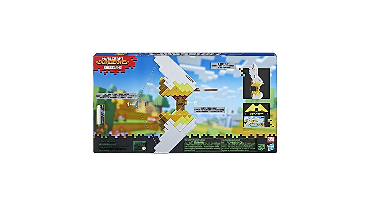 NERF Minecraft Sabrewing Motorized Blaster Bow - 8 Darts