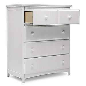 Delta Children Emerson 4 Drawer Chest, Greenguard Gold Certified, Bianca White