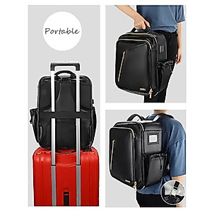 Relavel Makeup Backpack, Professional Makeup Bag for Backpack, Extra Large Travel Train Case, Cosmetic Organizer for Women, Makeup Artist Travel Case with Adjustable High Dividers(Black)