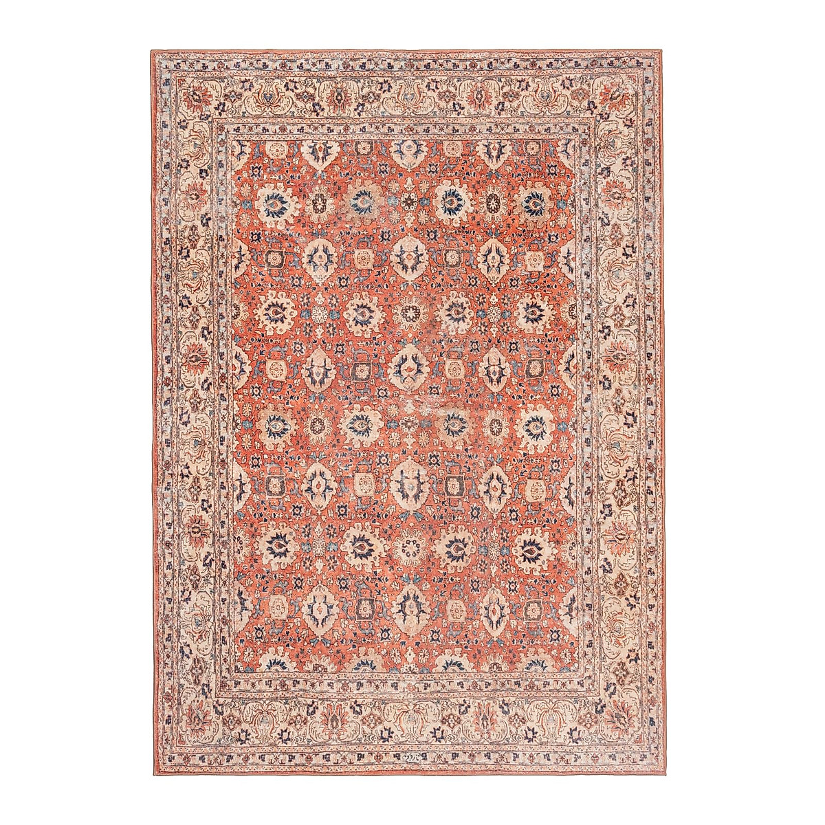 Lbris Area Rug 5x7 Machine Washable Rugs for Living Room Bedroom,Non-Slip Stain-Resistant Large Dining Room Rugs with Rubber Backing,Extra Soft Non Shedding Non Skid Vintage Carpet