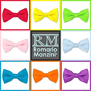 Romario Manzini Solid Light Sage Green Color Men's Pre-Tied Bow Tie