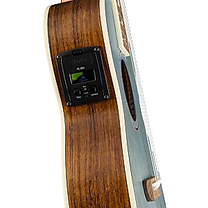 Fender Dhani Harrison Tenor Ukulele, Turquoise, with Gig Bag