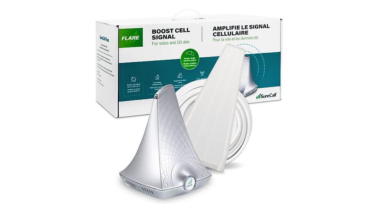 SureCall Flare 3.0 Cell Phone Signal Booster - Boost 5G/4G