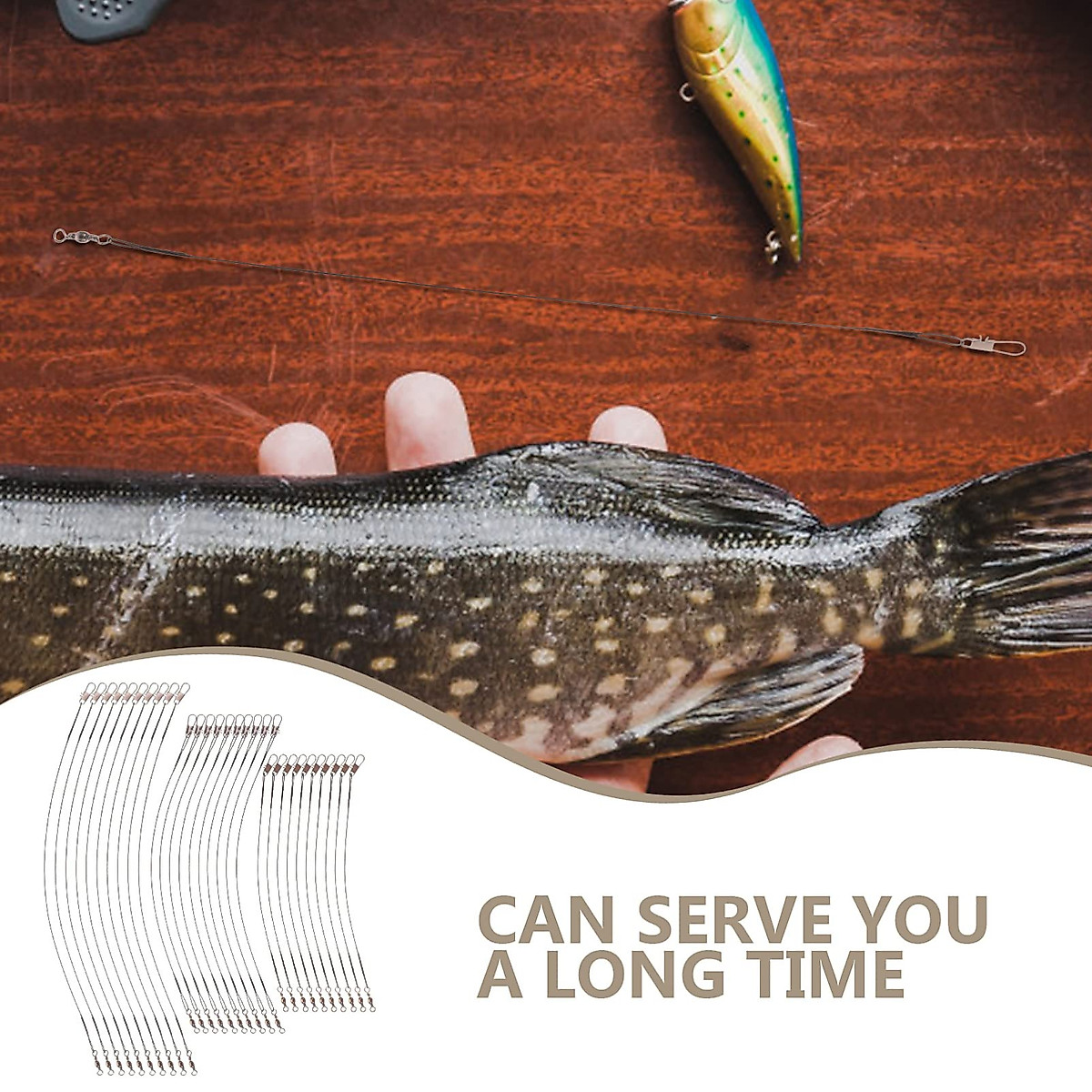 30pcs Lure Line Fishing Lines Fishing Leaders Saltwater Fishing Fishing Lines Metal Fishing Leading Wire Professional Fishing Lines Fish Leaders