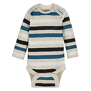 Onesies BrandUnisex Baby6-Pack Long Sleeve BodysuitsTiger Blue3-6 Months