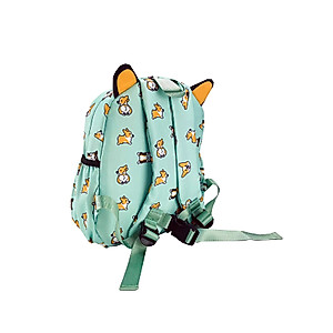 Baystory 12 Inch Corgi Kids School Cute Mini Backpack Durable Waterproof Multipurpose Backpack Ergonomic And Comfort for Kids (green)