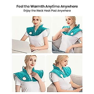 𝟐𝟎𝟐𝟑 𝐍𝐄𝐖 Weighted Heating Pad for Neck and Shoulders, WarmCo 2.4lb Large Electric Heating Pad for Back Pain Relief,Gifts for Women Men Mom for Christmas, Birthday, Mothers Day
