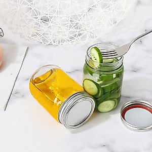 12 oz Glass Mason Jar, 20 Pack 360ml Canning Jars with Regular Mouth Lids, Glass Jars Storage Containers for Overnight Oats, Jam, Jelly, Honey, Beans, Spice, Wedding Party Favors, Shower Favors