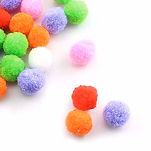 NX Garden Multi-Color Pompoms 200PCS 1/2 Inch Multi-Color Pompoms Arts and Crafts Fuzzy Pom Poms Balls Creative Decorations