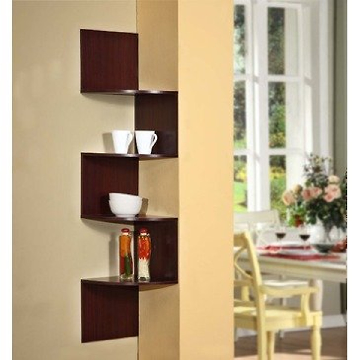 4D Concepts Hanging Corner Storage, Cherry