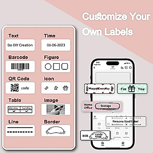 MFoffice D11/D110/D101 Label Maker Tape, White Thermal Sticker Label 0.47"×1.57" (12x40mm), Waterproof Self-Adhesive Multipurpose Labeling Tape Replacement 160 Sheets/Roll