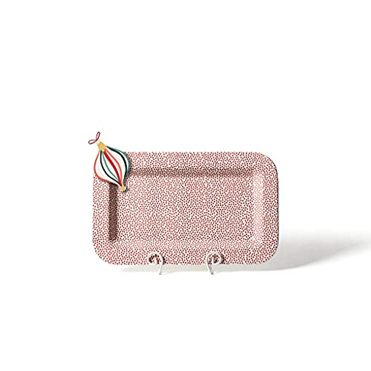 HAPPY EVERYTHING! Red Small Dot Mini Entertaining Rectangle Platter