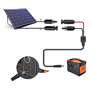 PNGKNYOCN Solar Panel Connectors to DC 5.5x2.1mm Extension Power Cable 14AWG Solar Panel Converter Cable for Solar Panel Charger and Portable Solar Generator（4.9FT）