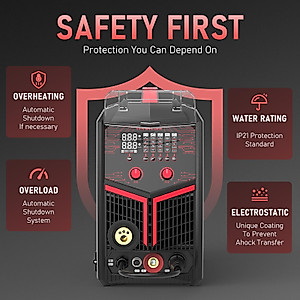 YESWELDER Stick Welder/Lift TIG with Lift TIG Torch,145A 110/220V Welding Machine with Digital Display Hot Start IGBT Inverter ARC MMA Welder