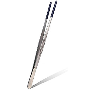 Laja Imports 8" Steam Tweezer Rubber Tips Steamer Ultrasonic Pvc Coated Non Marring Tips S.S. for Educational Use