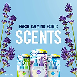 Febreze Plug In Air Freshener Fade Defy Plugs, Scented Oil Warmer- Pack of 4