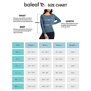 baleaf Women's Long Sleeve Workout Shirts Active Tops Loose Fit Quick Dry Tops Athletic Yoga Tee Shirts Lightweight Casual Fall Heather Navy M