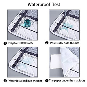 WEWAYKGJ Rabbit Cage Liners, Guinea Pig Bedding Pads Bunny Cage mats Waterproof Reusable Washable Small Animals Cage Liner (2Pcs) (Medium Size)