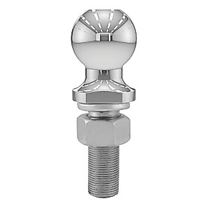 CURT 40074 Chrome Trailer Hitch Ball, 6,000 lbs, 2-Inch Diameter, 1 x 3-Inch Shank , White