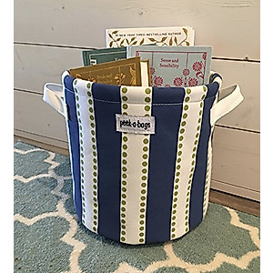 Toy Storage Organizer Canvas Bin, PEEK-A-BAGS Kid's Toy Storage - Books, Blocks, Baby Toys, Legos, Small Stuffed Animals. Organize Nursery, Bedroom, Playroom, Living Room, & Closets.